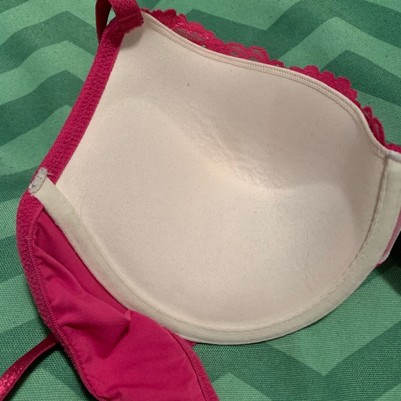 Maidenform | Intimates & Sleepwear | Maidenform Lace Hot Pink Pushup ...